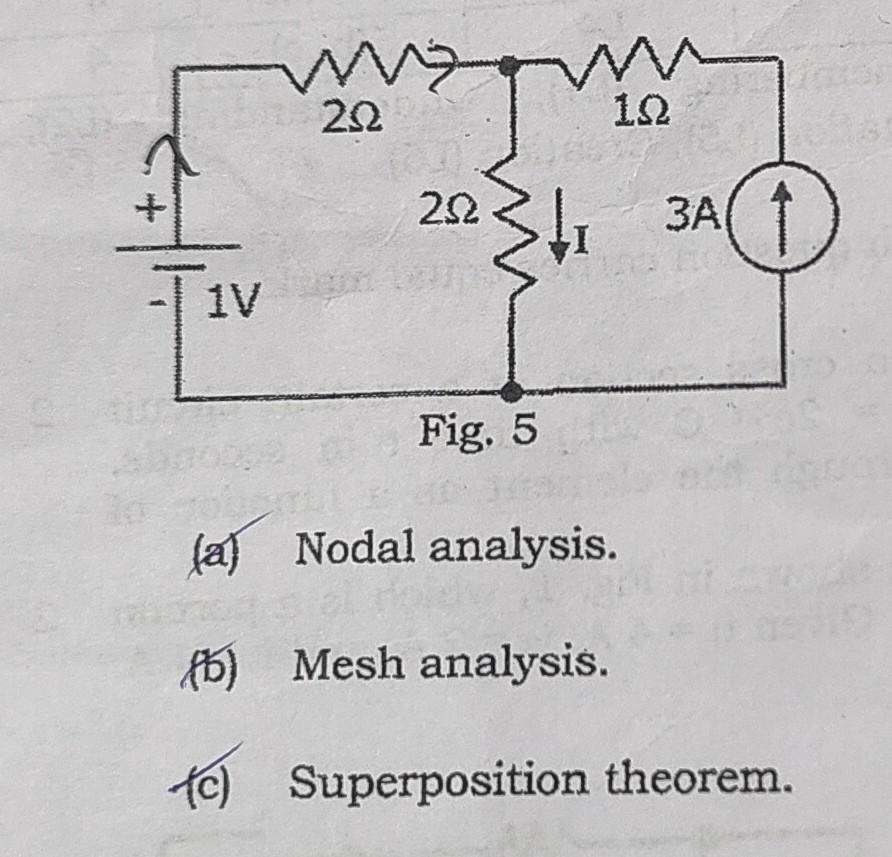 Solved (a) Nodal analysis. (5) Mesh analysis. | Chegg.com