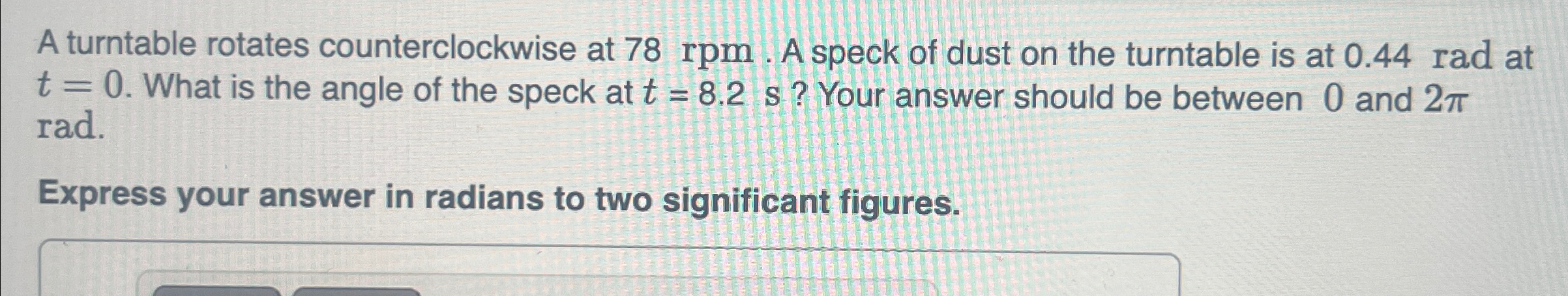 Solved A Turntable Rotates Counterclockwise At 78rpm ﻿a