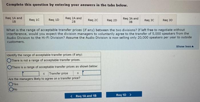 Solved Exercise 11-3 (Algo) Transfer Pricing Basics [LO11-3) | Chegg.com
