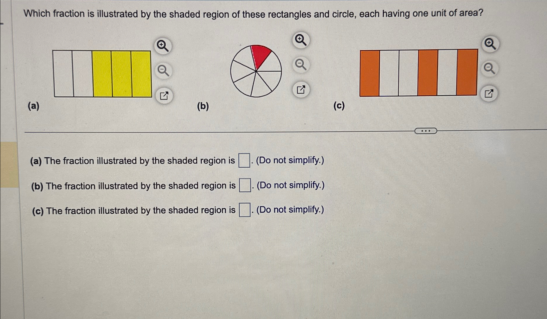 Solved Which fraction is illustrated by the shaded region of | Chegg.com