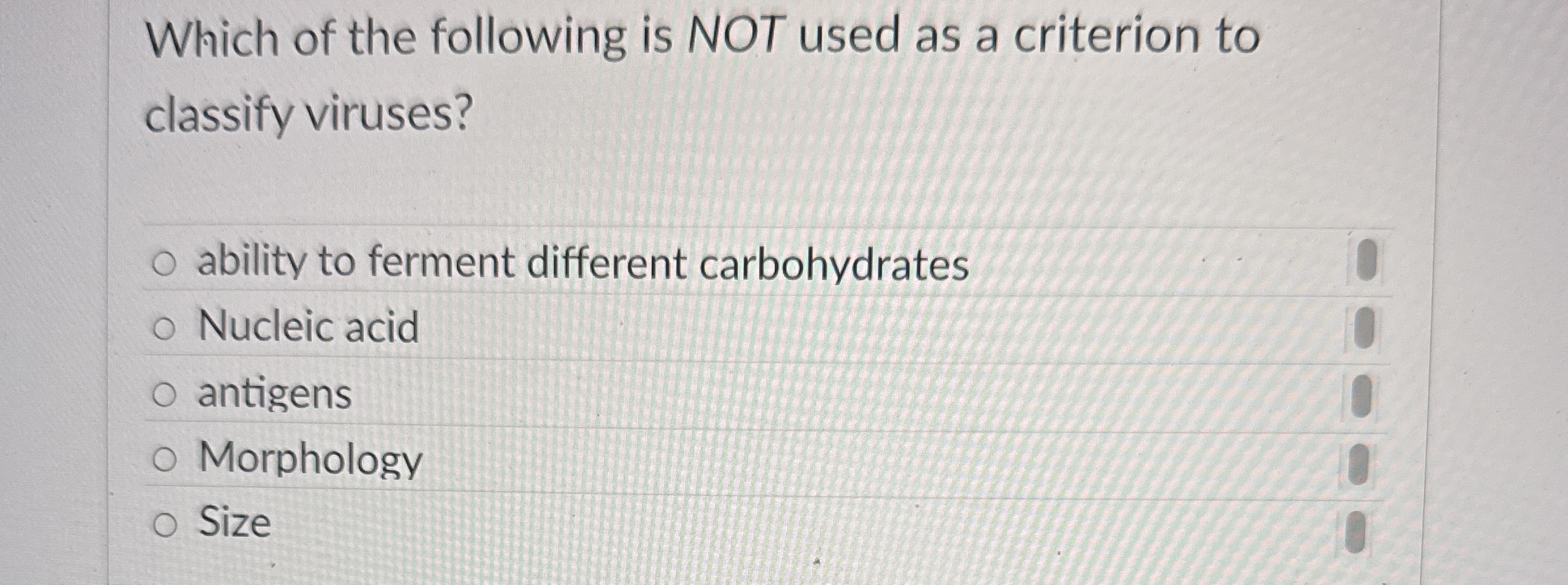 Solved Which of the following is NOT used as a criterion to | Chegg.com
