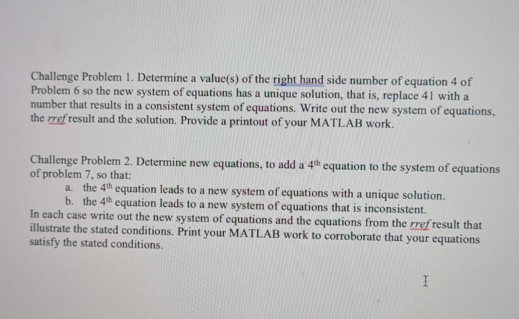 Solved Parametric form of solution: 6. Determine: augmented | Chegg.com