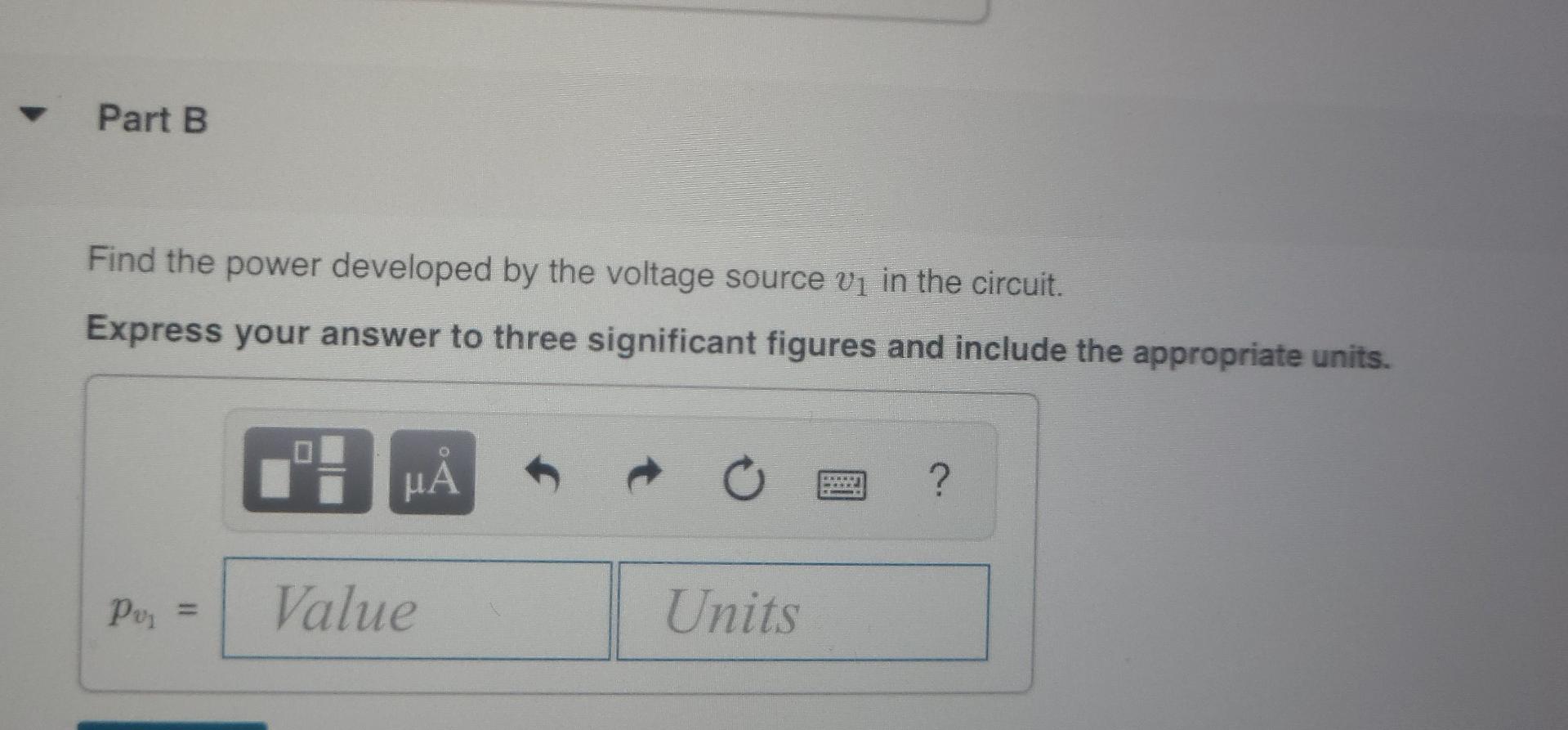 Solved Consider the circuit shown in . The source voltage v1 | Chegg.com