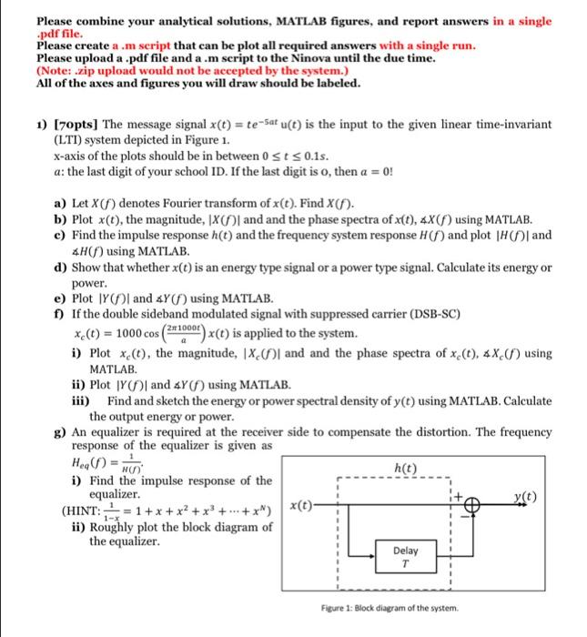 Please combine your analytical solutions, MATLAB | Chegg.com
