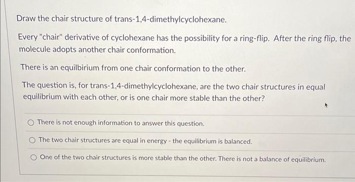 Solved Draw the chair structure of | Chegg.com