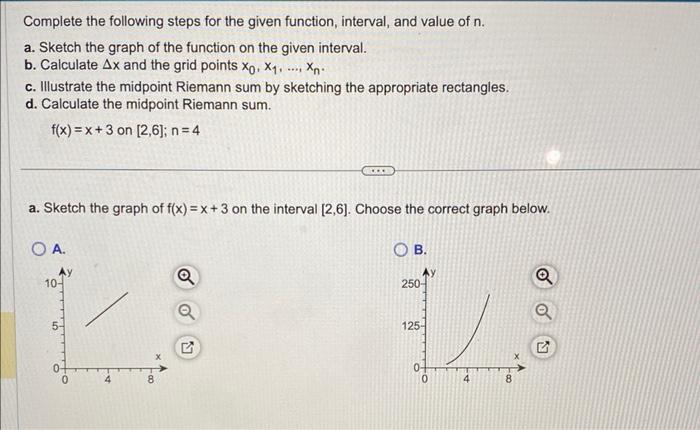 Solved Complete the following steps for the given function, | Chegg.com