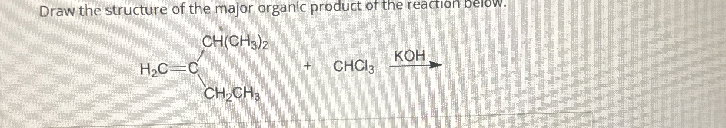 Solved Draw the structure of the major organic product of | Chegg.com