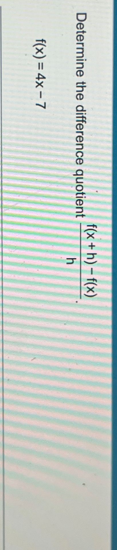 Solved Determine the difference quotient | Chegg.com