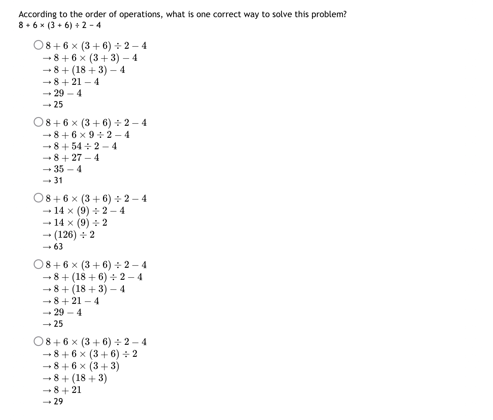 According to the order of operations, what is one | Chegg.com