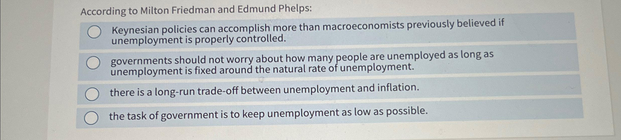 Solved According to Milton Friedman and Edmund | Chegg.com
