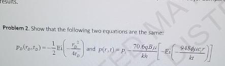 Solved Problem 2. ﻿Show that the following two equations are | Chegg.com