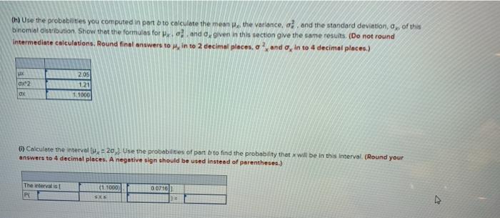 Solved (H) Use the probabilities you computed in part to | Chegg.com