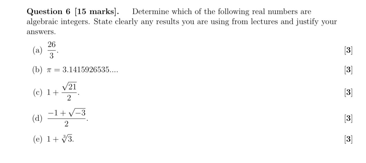 Solved Question 6 [ 15 marks]. Determine which of the | Chegg.com