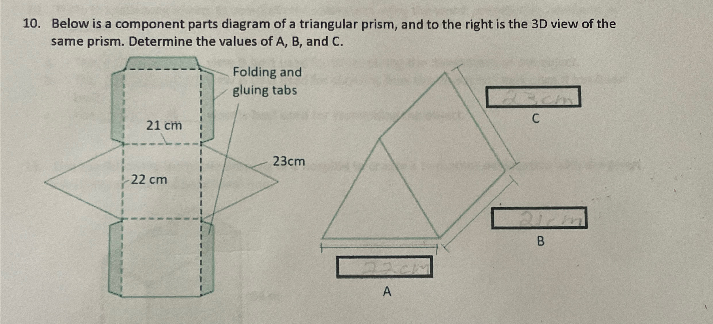 Solved Below is a component parts diagram of a triangular | Chegg.com