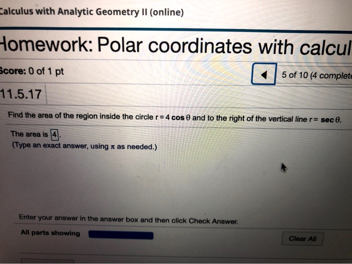 Solved Calculus with Analytic Geometry II (online) Homework: | Chegg.com Solved Calculus with Analytic Geometry II (online) Homework: | Chegg.com