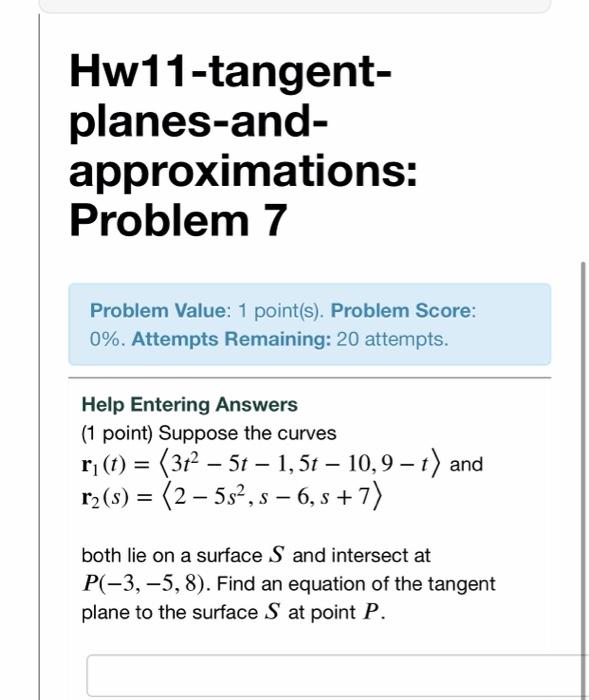 Solved Hw11-tangentplanes-andapproximations: Problem 8 | Chegg.com