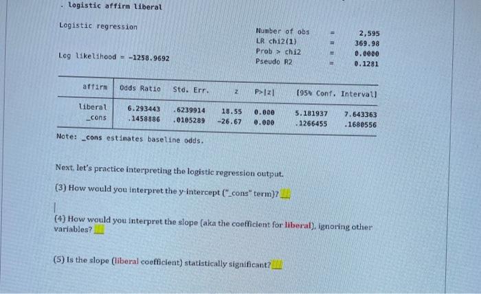 Solved Logistic affirm liberal Logistic regression Log | Chegg.com