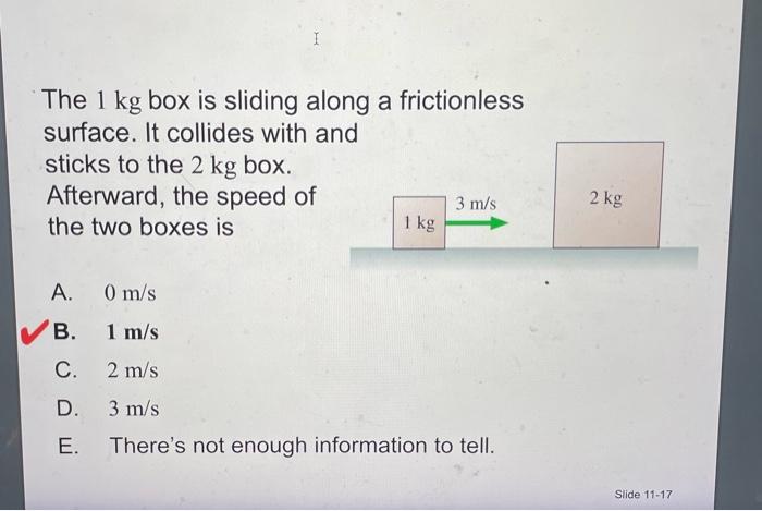 Solved The two boxes are sliding along a frictionless | Chegg.com