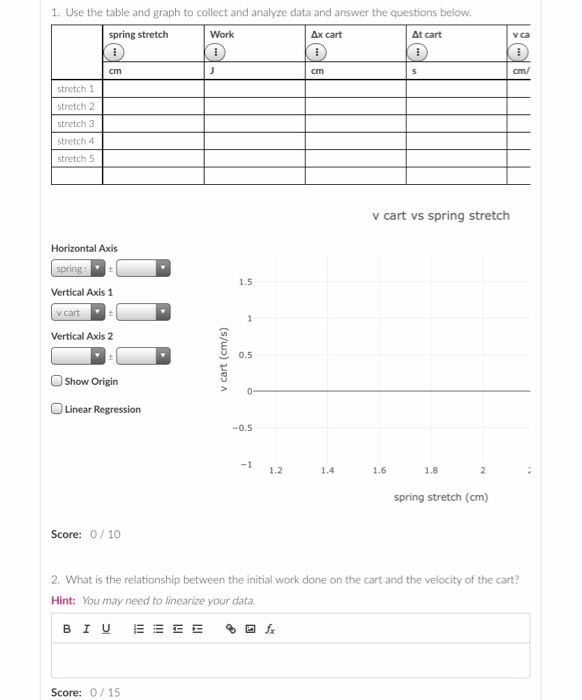 Part 2: Spring Shot! Your goal is to find the | Chegg.com