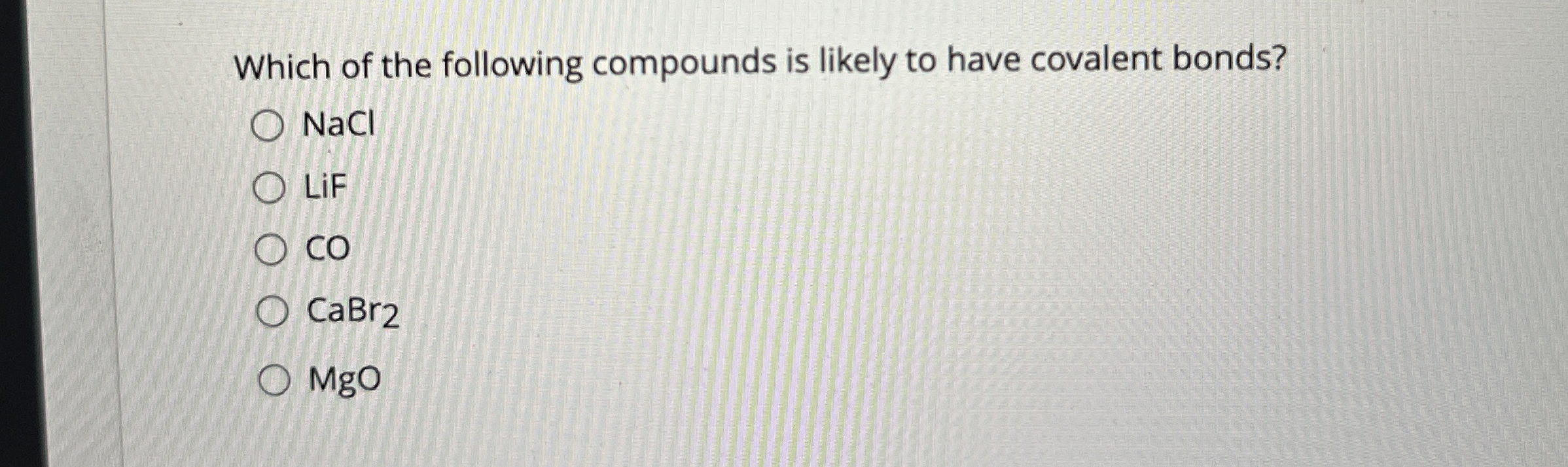 Solved Which of the following compounds is likely to have | Chegg.com