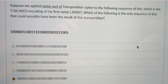Solved Suppose we applied some sort of transposition cipher | Chegg.com