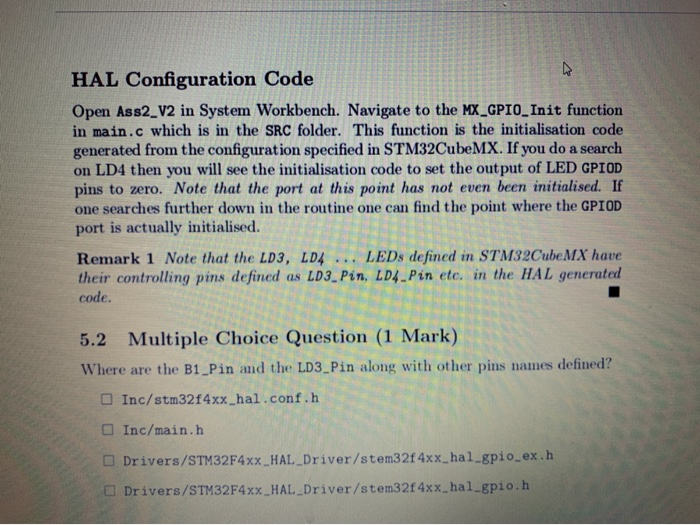 Solved HAL Configuration Code Open Ass2_V2 in System | Chegg.com