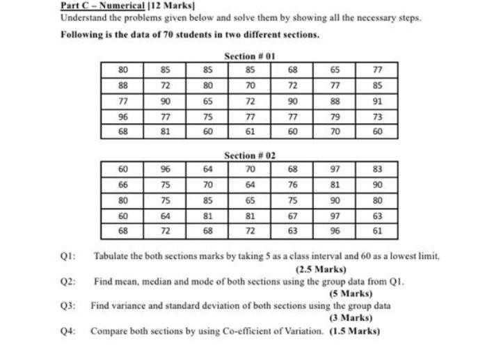 Solved Part C Numerical 12 Marks Understand The Problems 0225