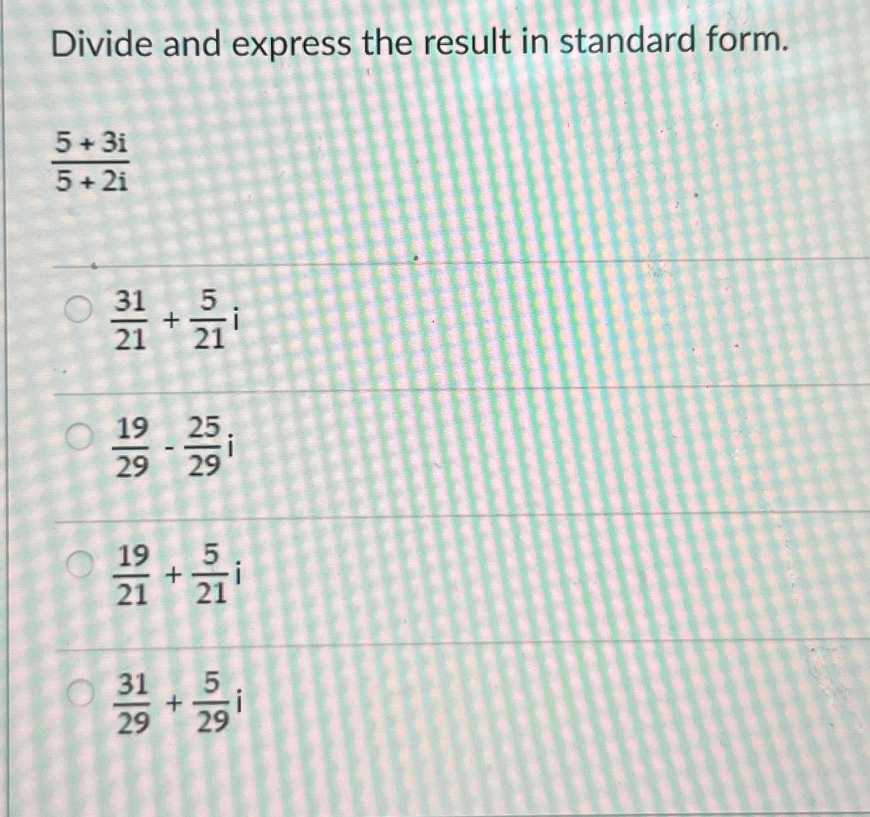 Solved Divide and express the result in standard | Chegg.com