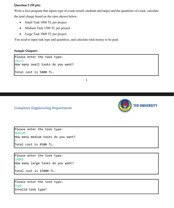 Solved Question 2 50 Pts Write A Java Program That Inputs 