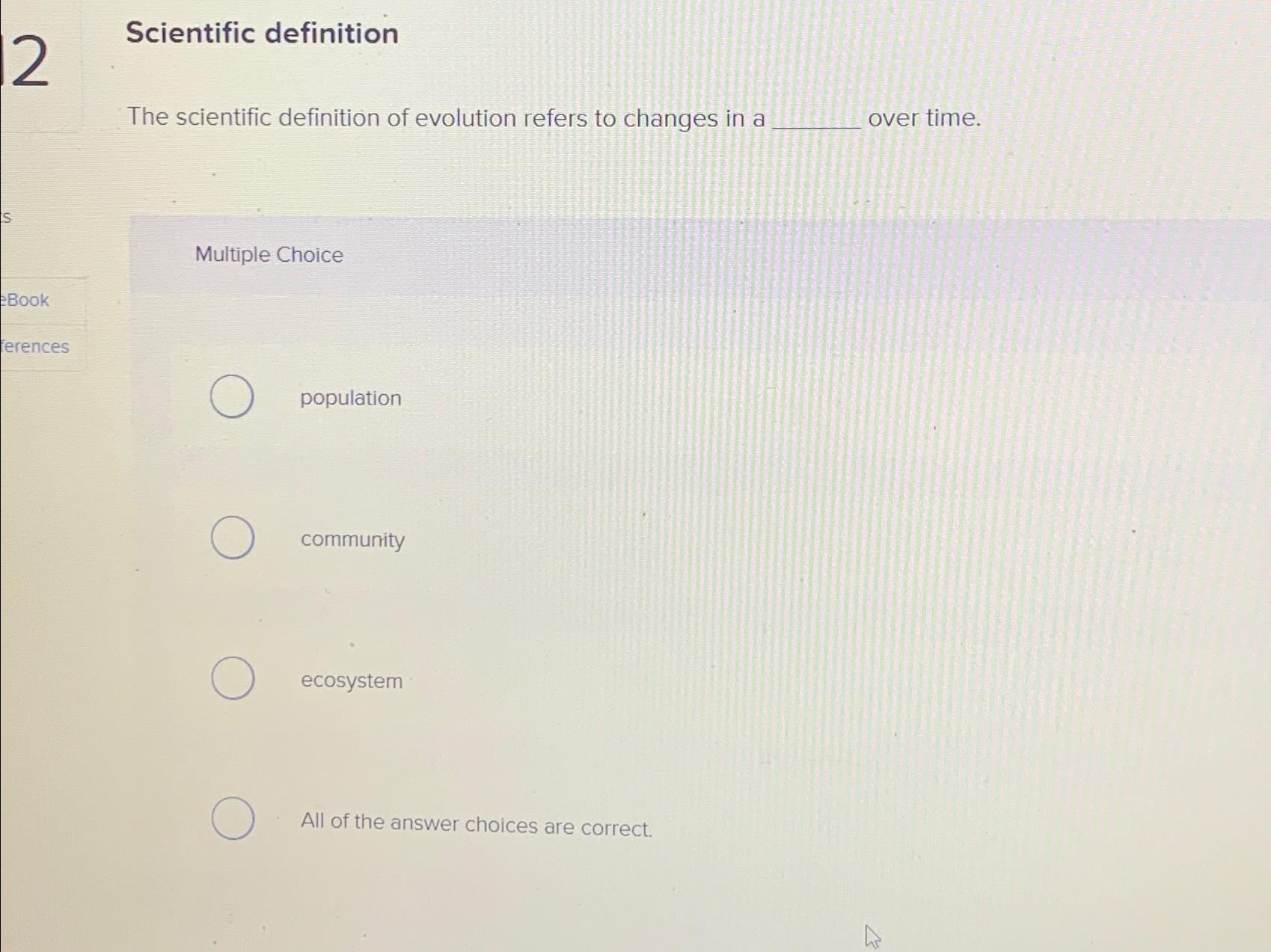 Solved Scientific definitionThe scientific definition of | Chegg.com