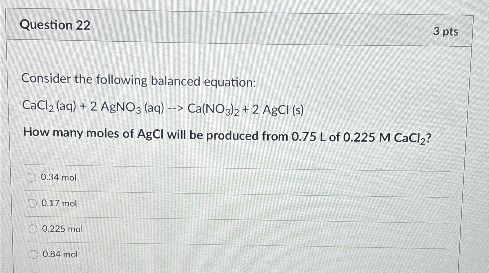 Solved Question 223 ﻿ptsConsider the following balanced | Chegg.com