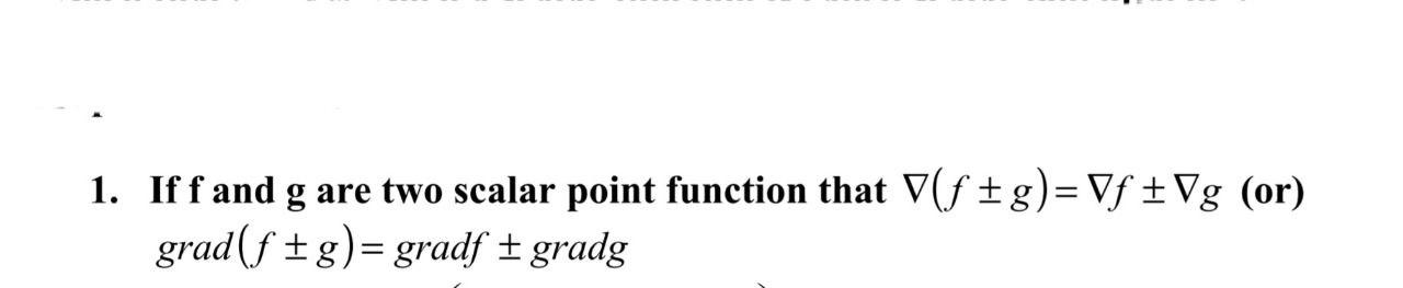 Solved 1. Iff and g are two scalar point function that | Chegg.com
