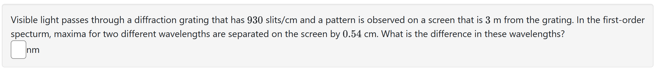 Solved Visible light passes through a diffraction grating | Chegg.com