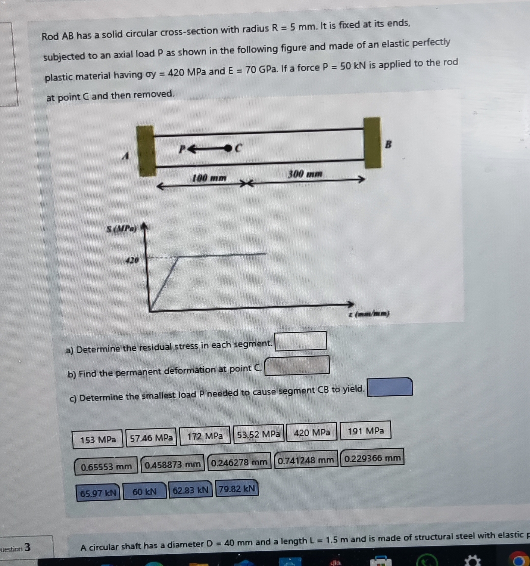 Solved Rod AB ﻿has a solid circular cross-section with | Chegg.com