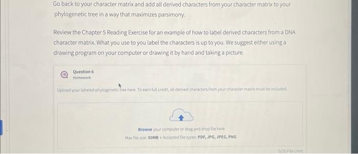 DNA Position Go back to your character matrix and | Chegg.com