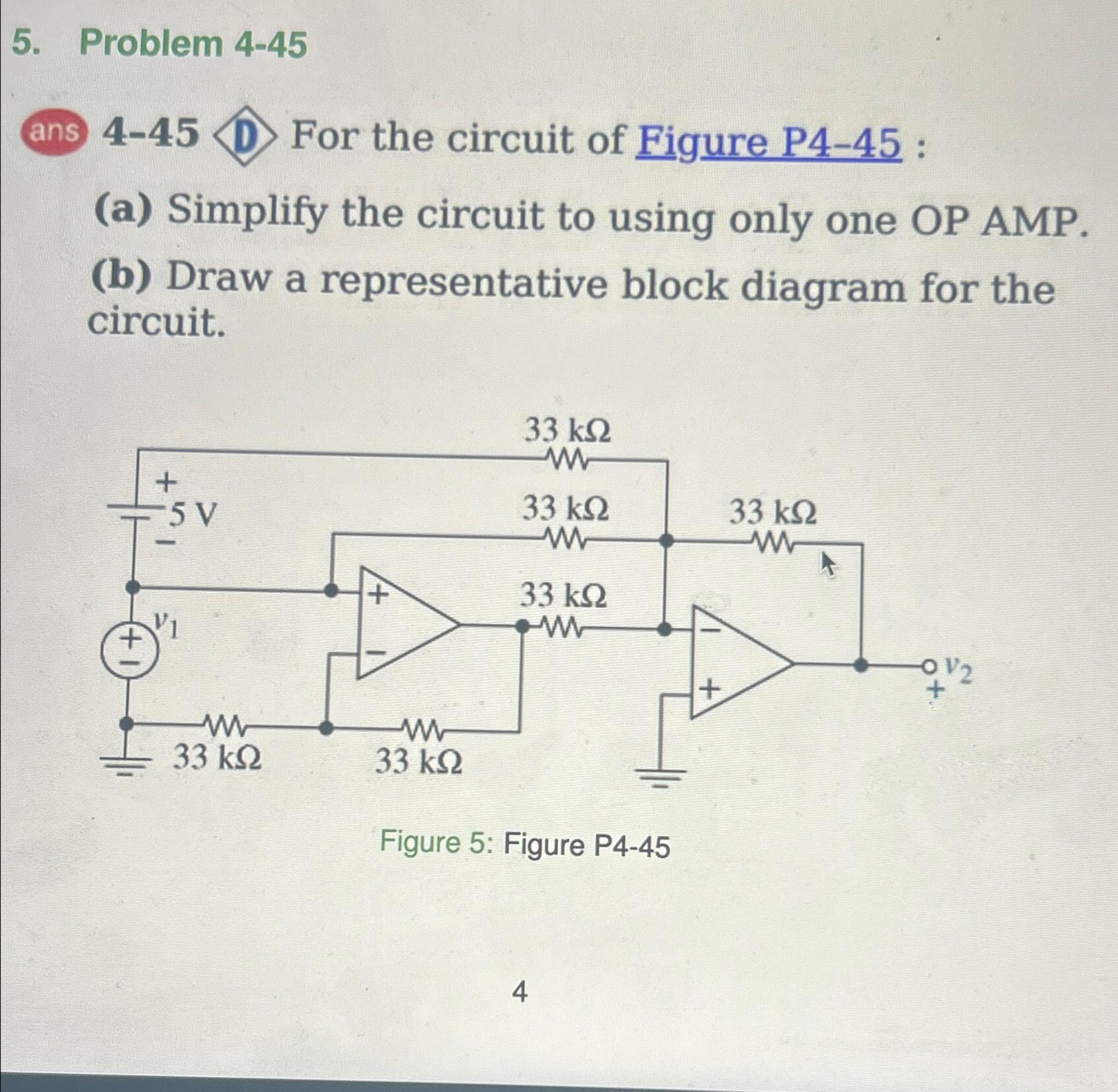 Solved Problem 4-45ans 4-45 (1) ﻿For the circuit of Figure | Chegg.com