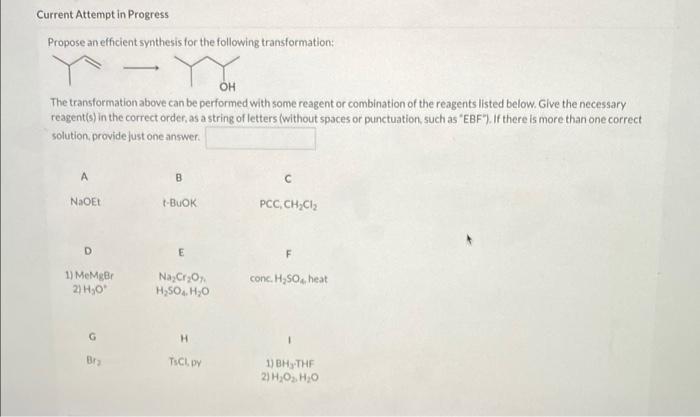 Solved Current Attempt in Progress Propose an efficient | Chegg.com