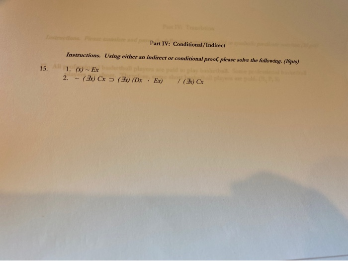 Solved Part IV: Conditional/Indirect Instructions. Using | Chegg.com