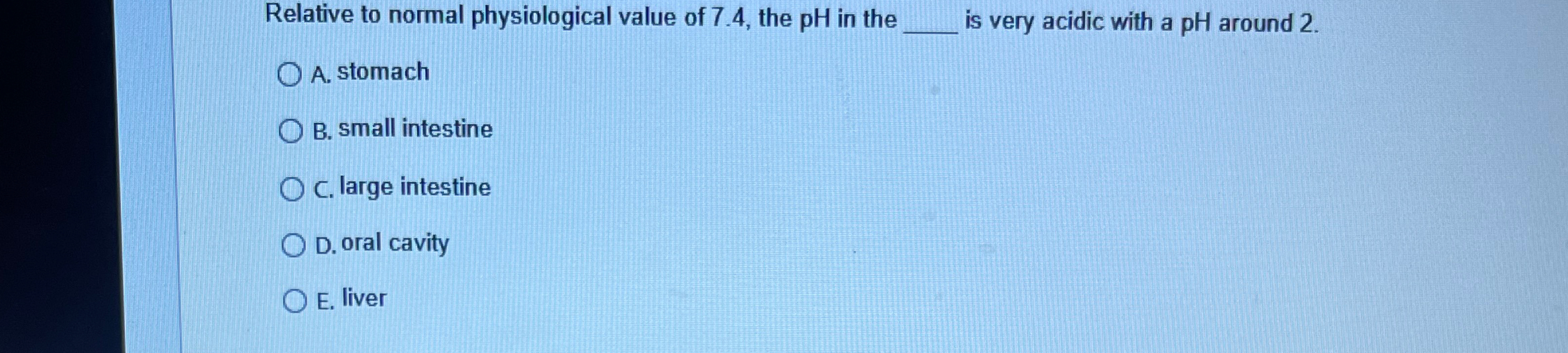 Solved Relative to normal physiological value of 7.4 , ﻿the | Chegg.com