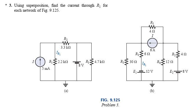 Using superposition, find the current through R1 for | Chegg.com