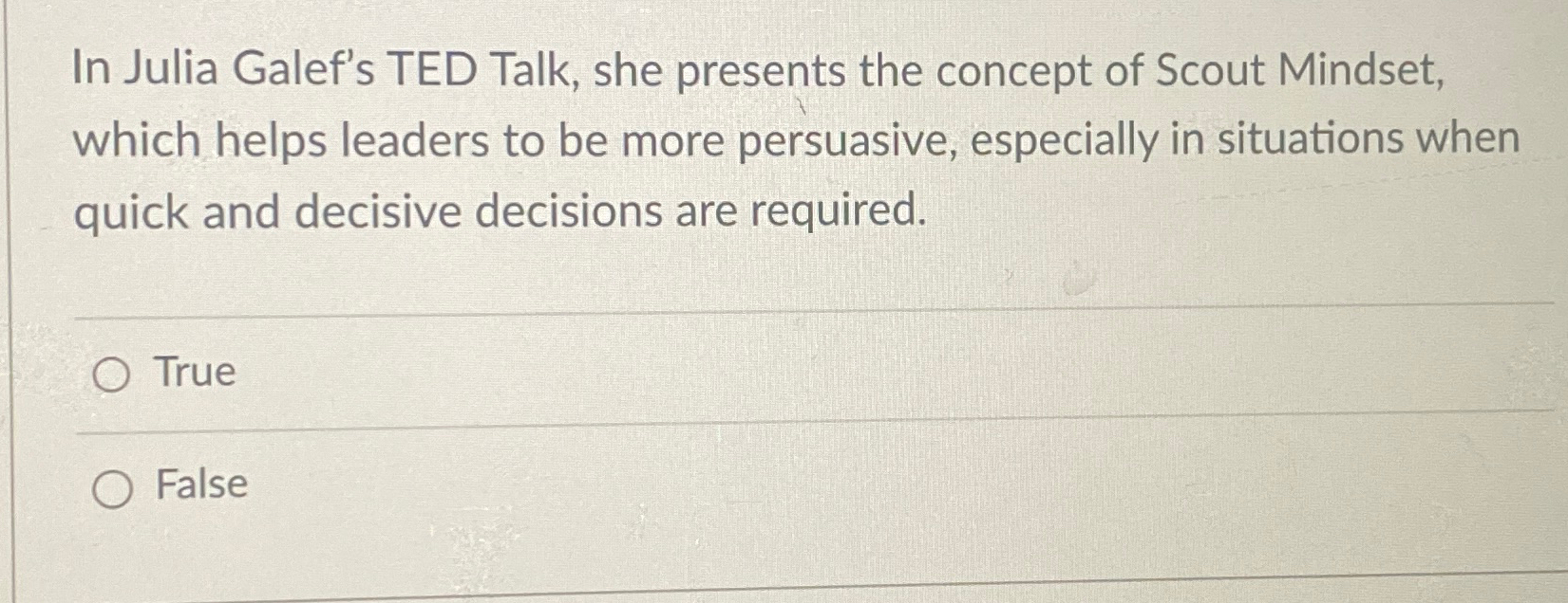 Solved In Julia Galef's TED Talk, she presents the concept | Chegg.com