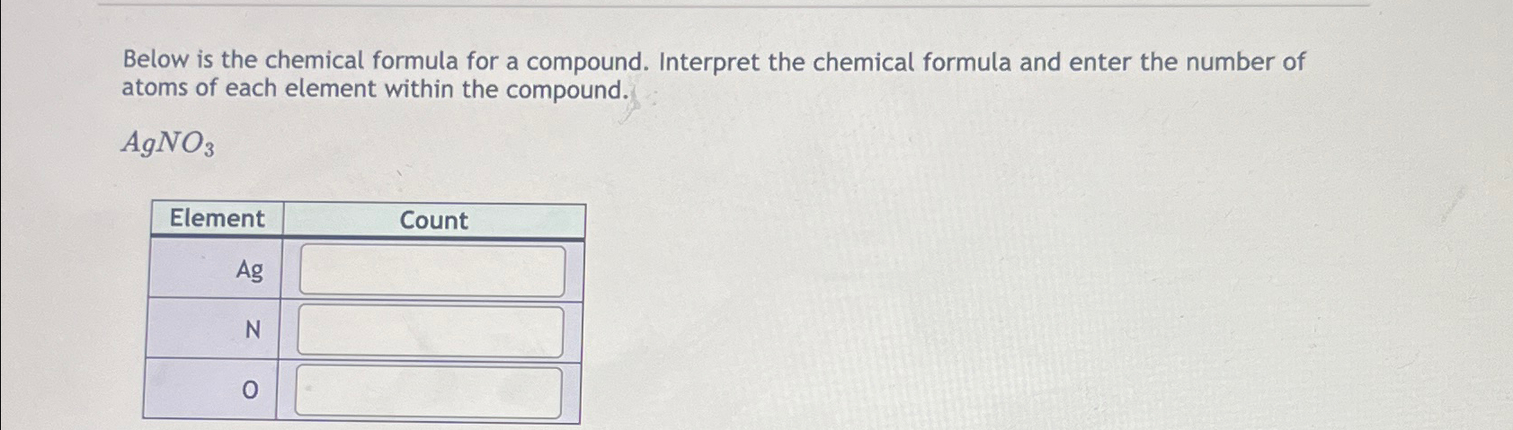 Solved Below is the chemical formula for a compound. | Chegg.com