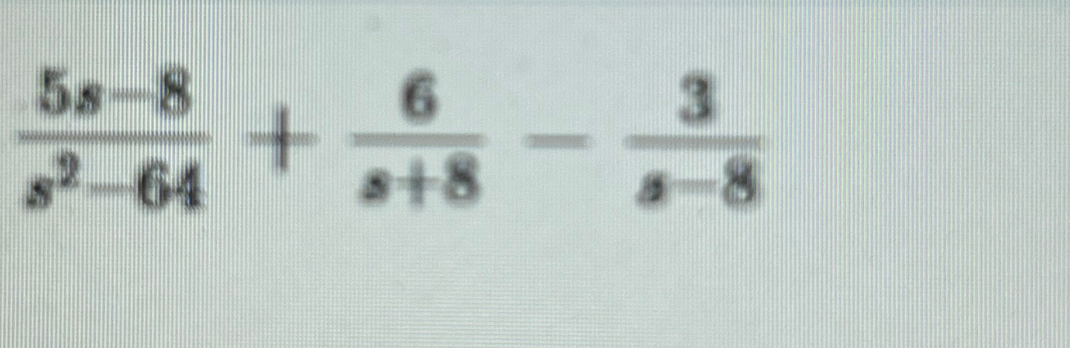 Solved 5s-8s2-64+6s+8-3s-8Cual es la respuesta de este | Chegg.com