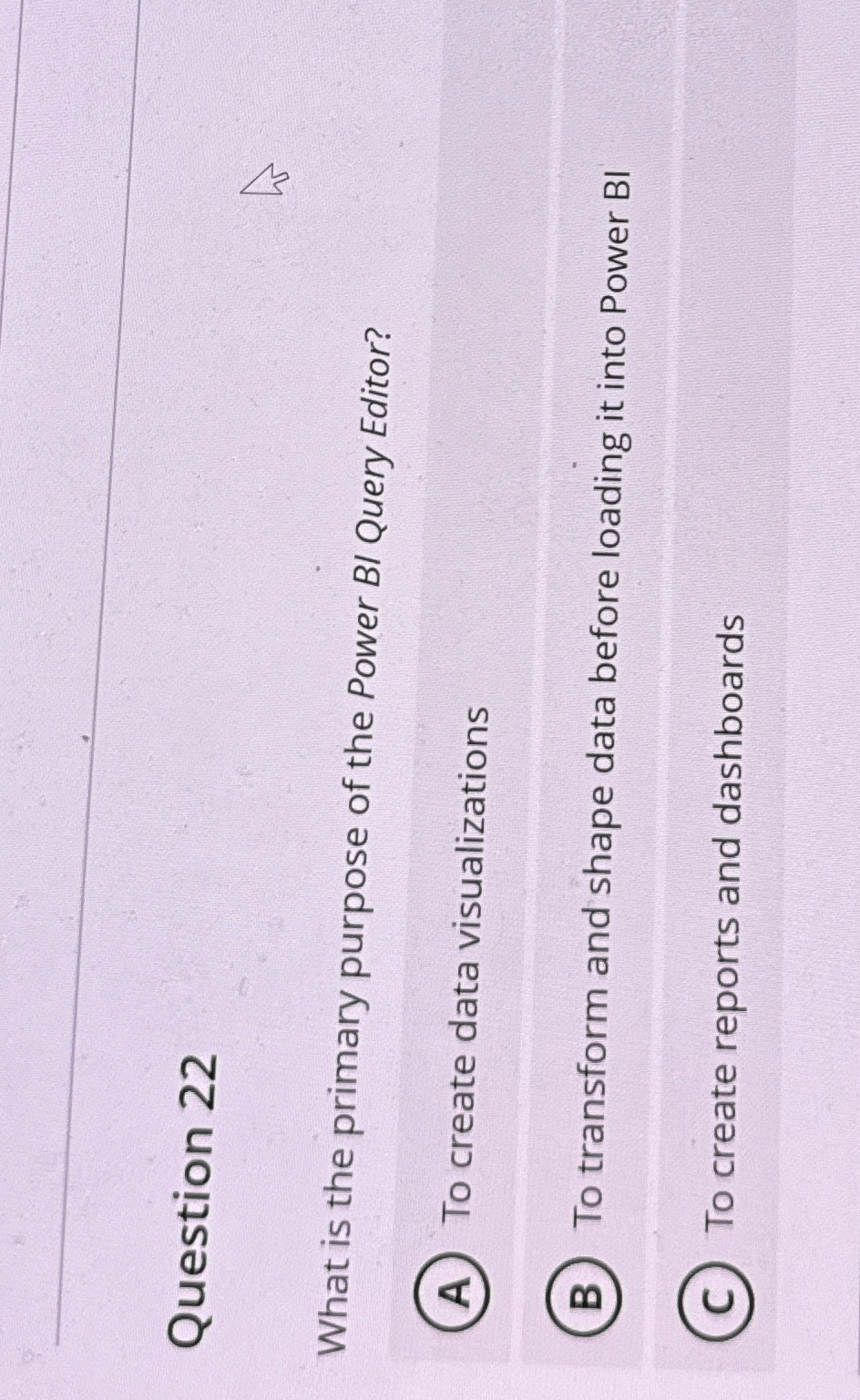 Solved Question 22What is the primary purpose of the Power | Chegg.com