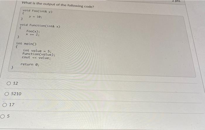Solved What is the output of the following code? vord | Chegg.com