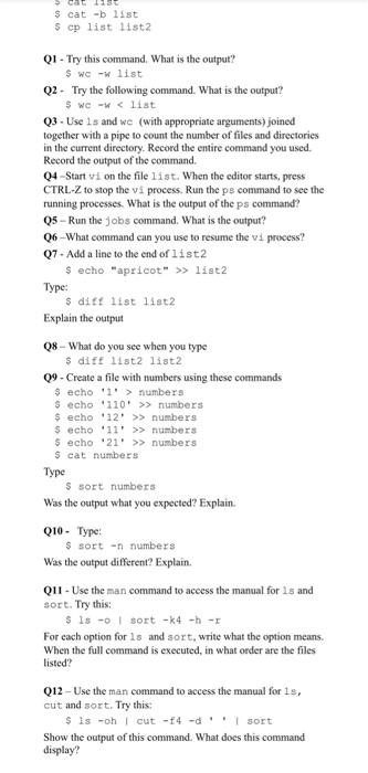 Solved Lab #2 - vi and Bash Shell Before you start • | Chegg.com