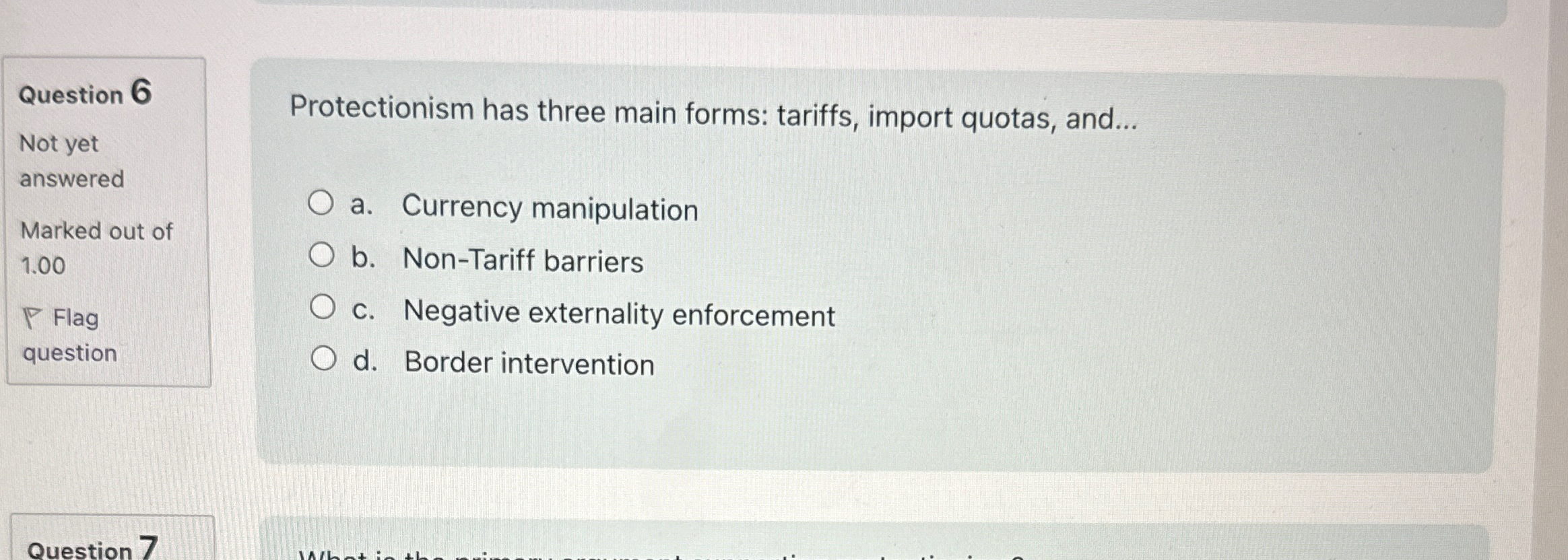 Solved Question 6Not yet answeredMarked out of 1.00Flag | Chegg.com Solved Question 6Not yet answeredMarked out of 1.00Flag | Chegg.com