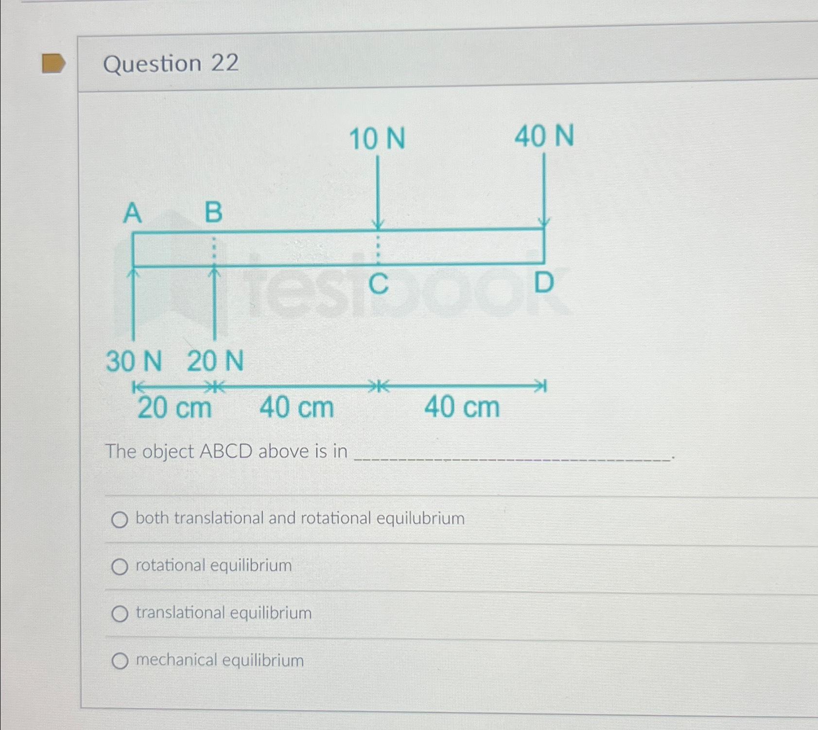 Solved Question 2220cm'',40cm,40cmThe object ABCD above is | Chegg.com