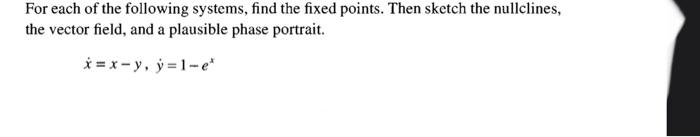 Solved For each of the following systems, find the fixed | Chegg.com