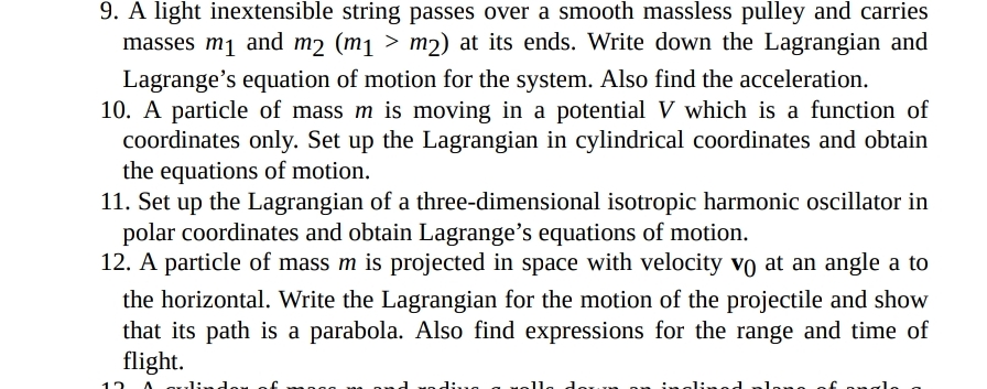 Solved Q.A light inextensible string passes over a smooth | Chegg.com